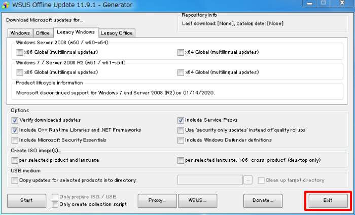 Windows Updateを使わず一気に処理できる！ WSUS Offline Update を試す。